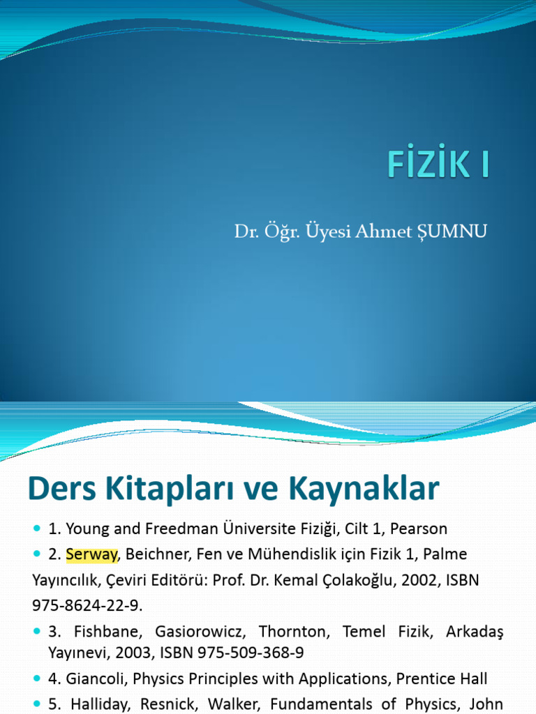 Fizik 1 | PDF