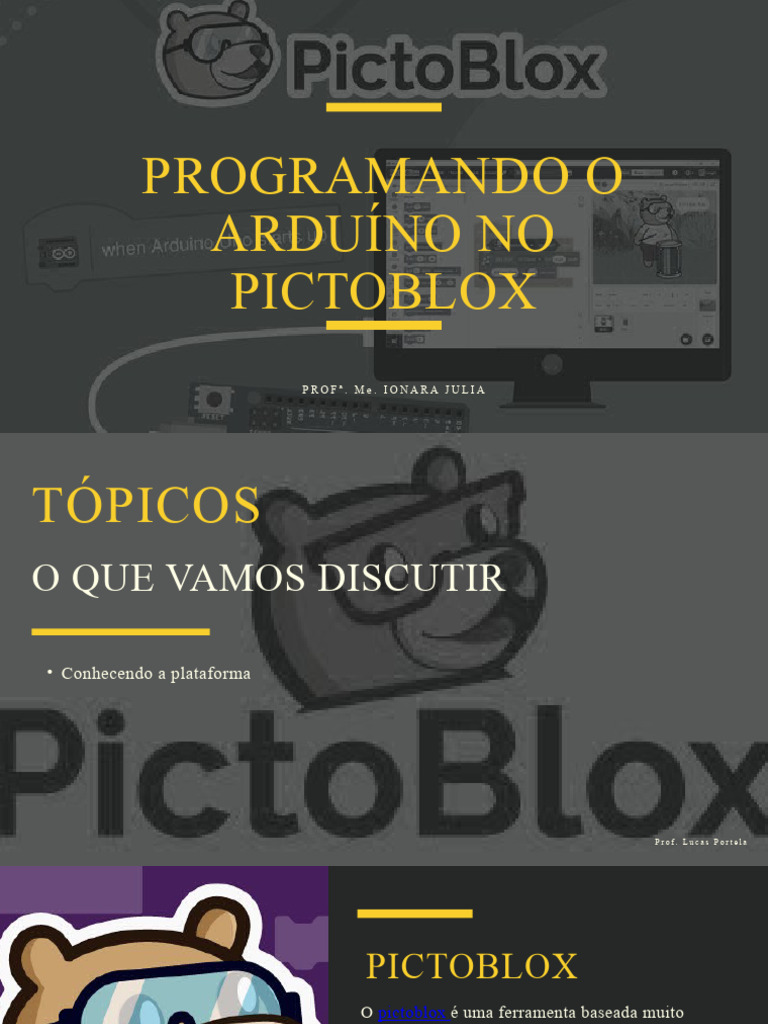 Aula 07 - Programando o Arduíno No Pictoblox | PDF Aula 07 - Programando o Arduíno No Pictoblox | PDF