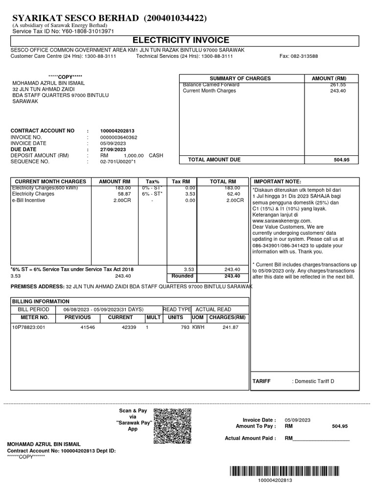 Invoice No 797045302264 | PDF | Economies | Payments