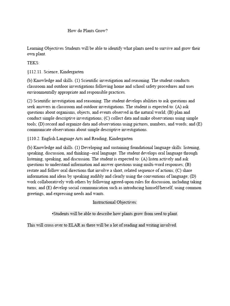 Lesson Plan Final | Download Free PDF | Plants | Science Lesson Plan Final | Download Free PDF | Plants | Science