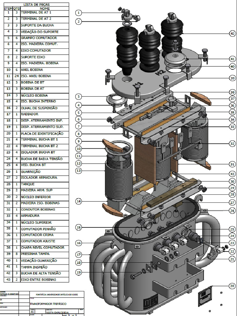 Vista Explodida - Trifásico | PDF