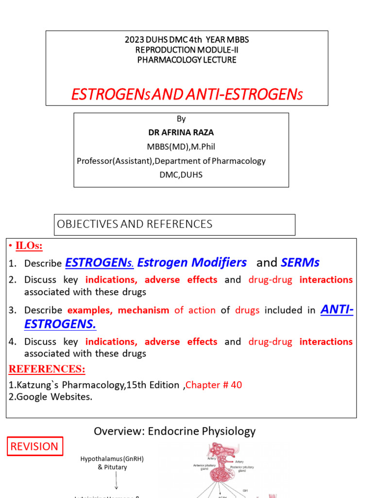 Estrogens and Anti-Estrogens Overview | PDF | Chemistry | Estradiol