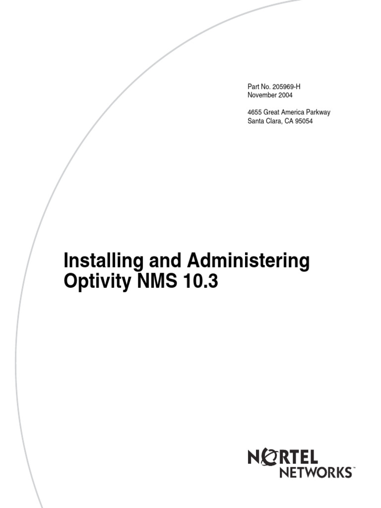 Installing and Administering Optivity NMS 10.3 | PDF | License | Computer Network