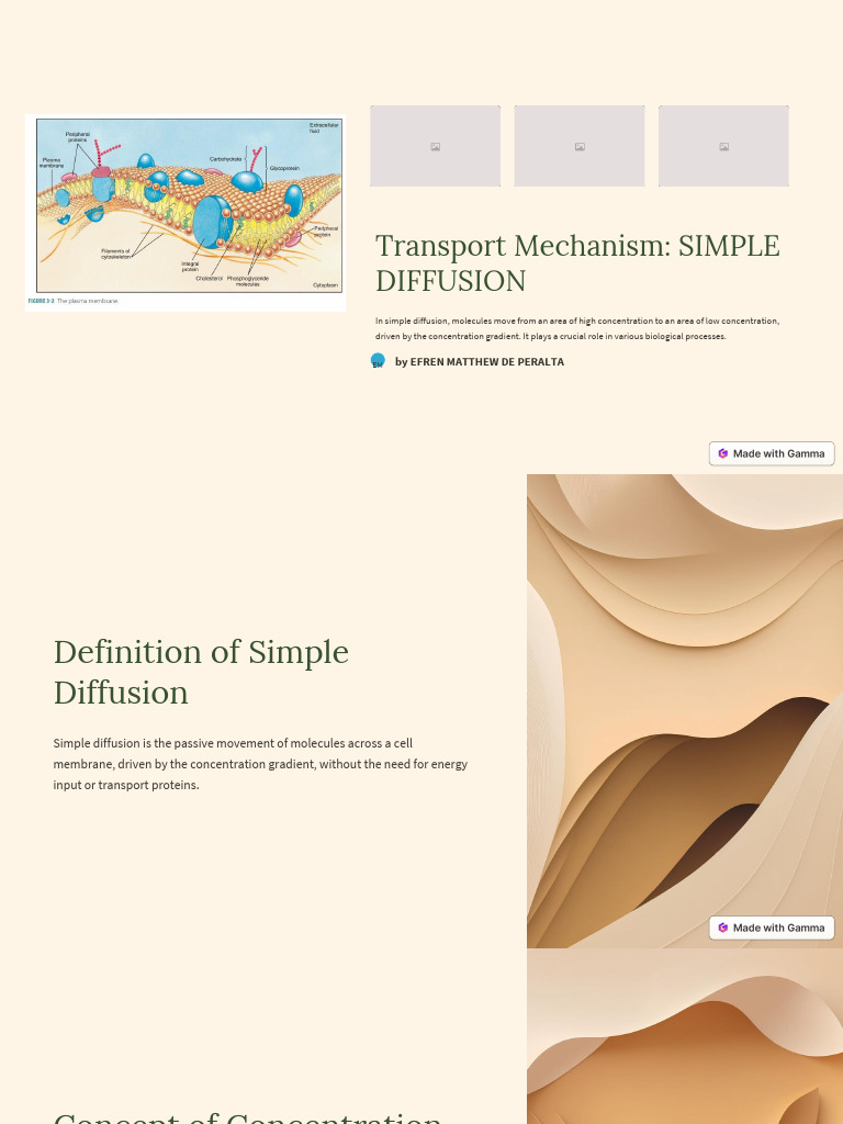 Transport Mechanism Simple Diffusion | PDF | Diffusion | Cell Membrane