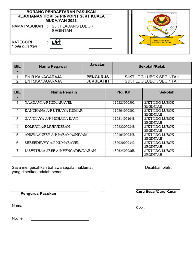 Hoki 5S Perempuan 2023 | PDF