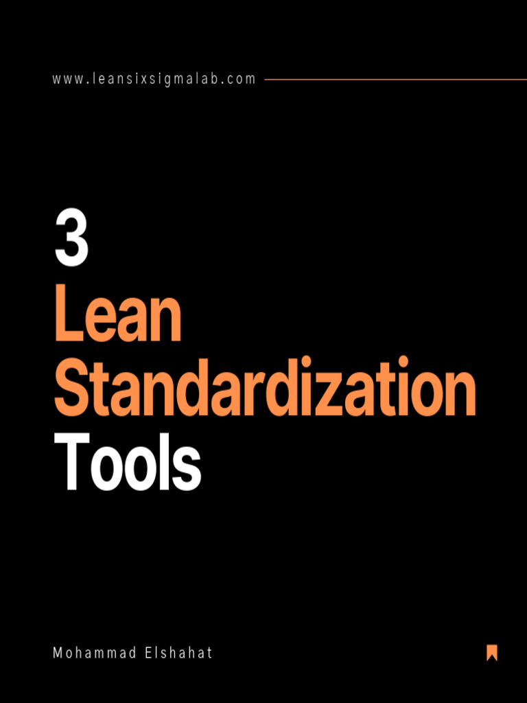 3 Lean Standardization Tools | PDF