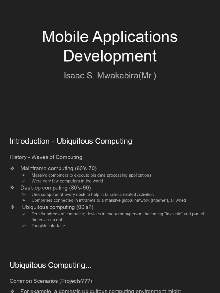 411-Ubiquitous Computingmobile Applications Development - Ubiquitous Computing | PDF | Computing ...