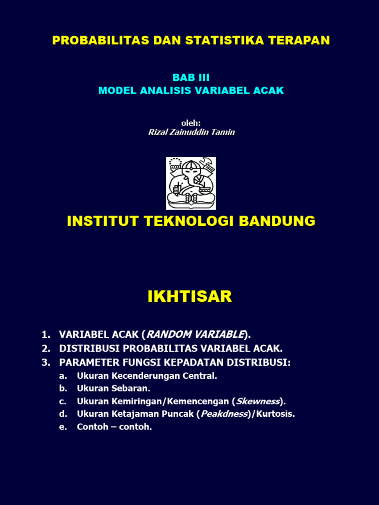 BAB 3 - Model Analisis Variabel Acak - 070209 | PDF