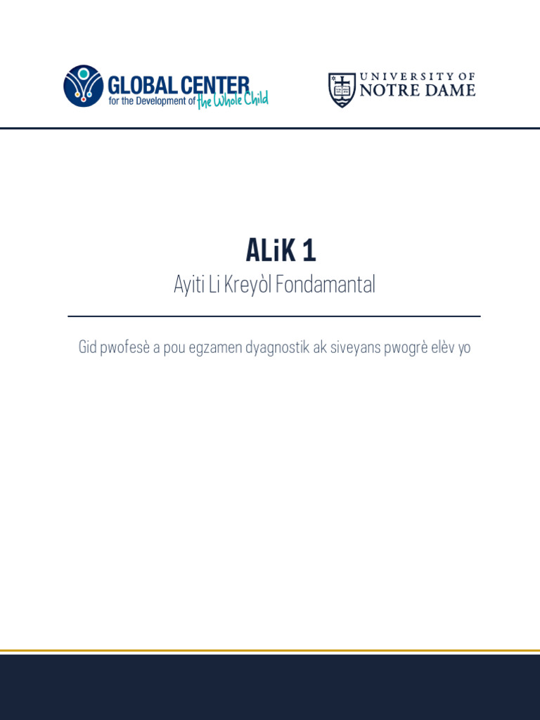 ALiK 1 Assessment | PDF