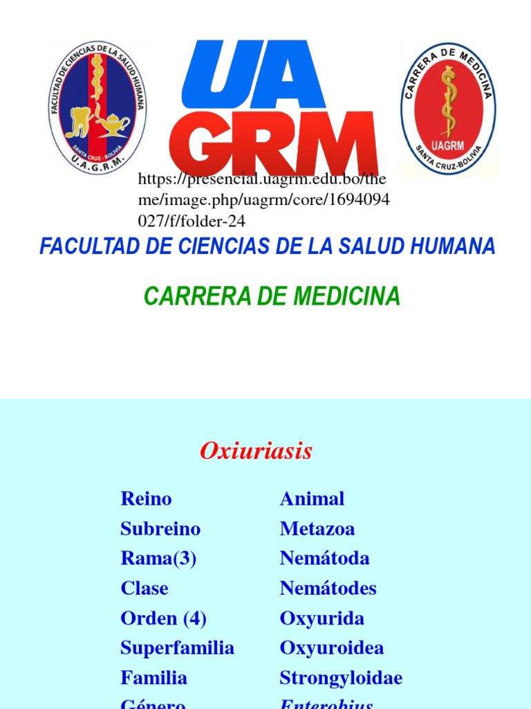 Oxiuriasis: Diagnóstico y Tratamiento | PDF