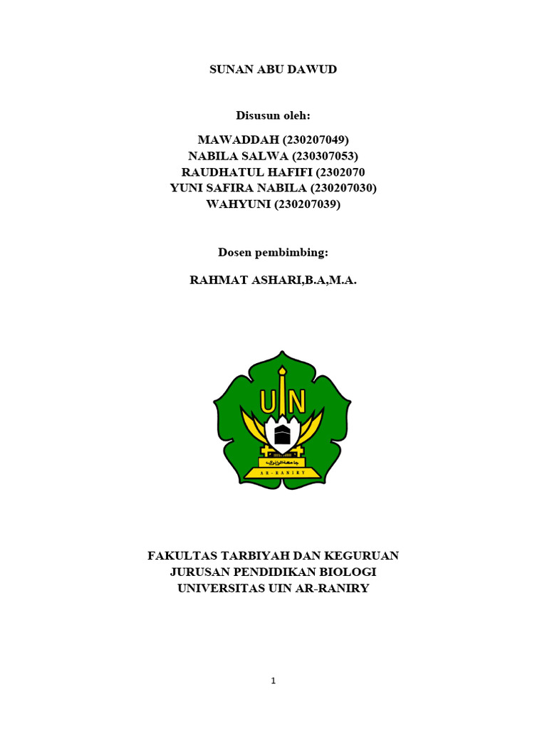 Biografi dan Karya Imam Abu Dawud | PDF | Agama & Spiritualitas