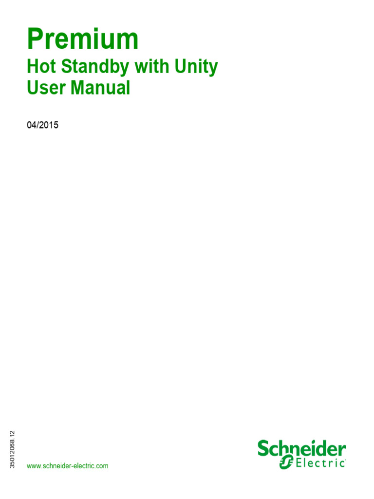 Premium: Hot Standby With Unity User Manual | PDF | Programmable Logic Controller | Network Topology