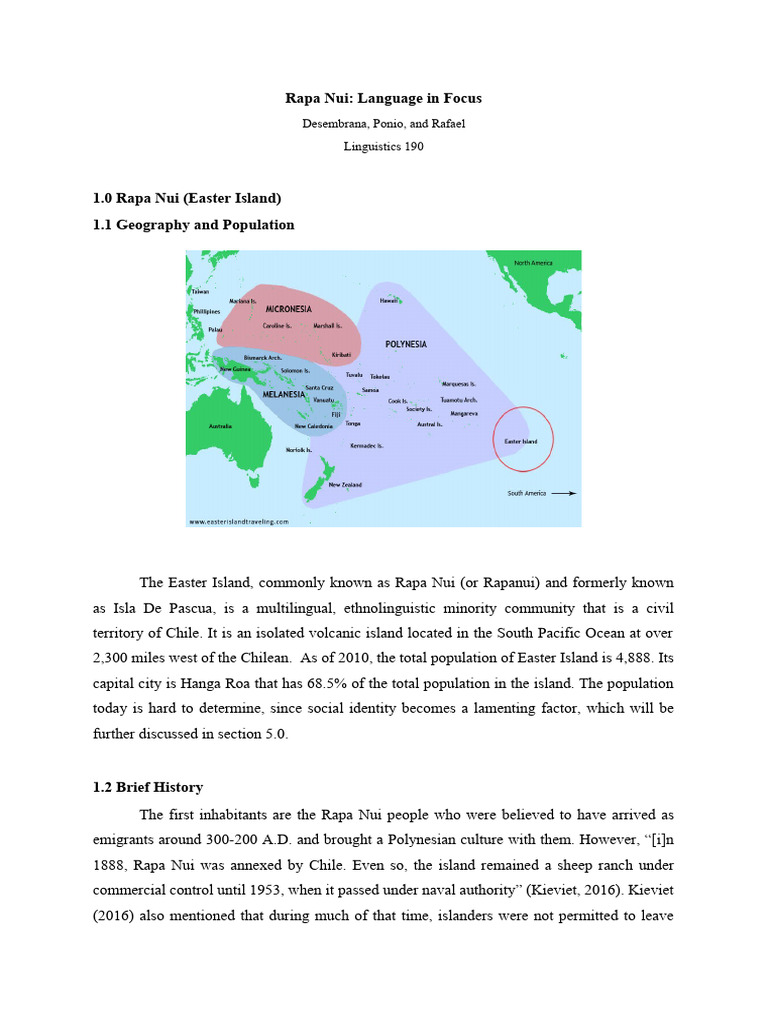 Rapa Nui (Language in Focus) | PDF
