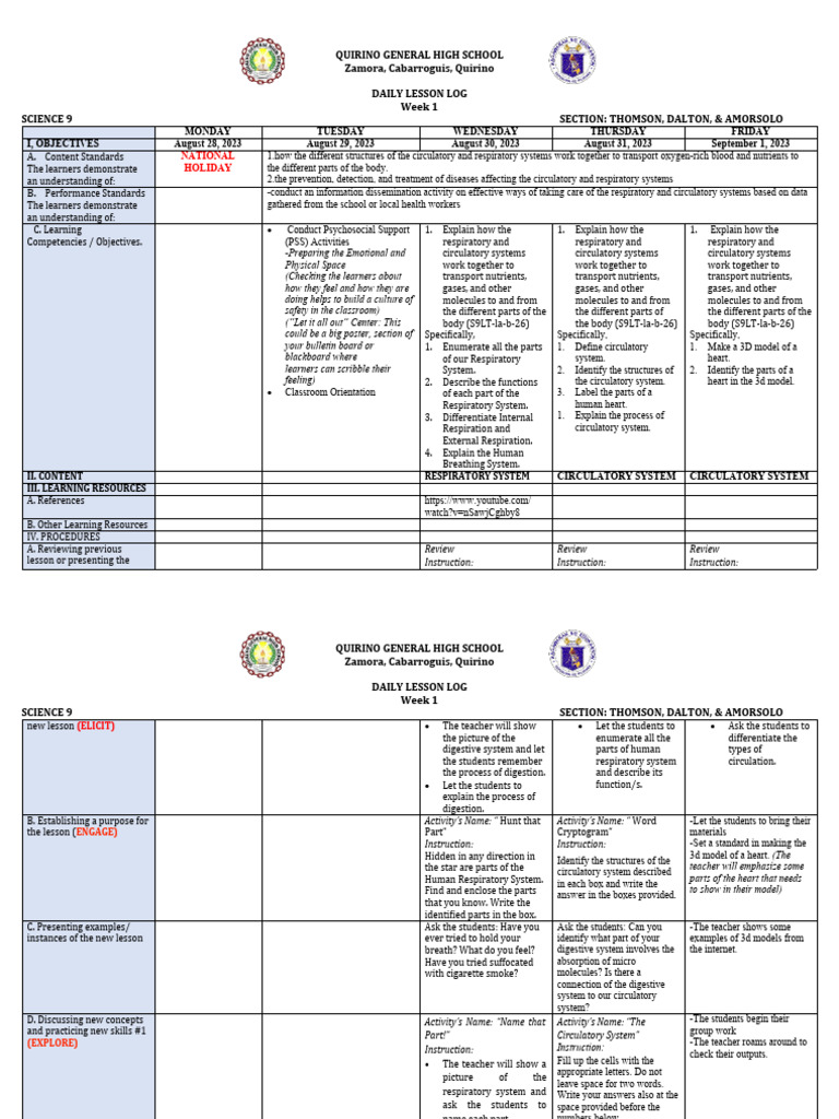 Science 9 q1 - Week 1 23-24 | PDF
