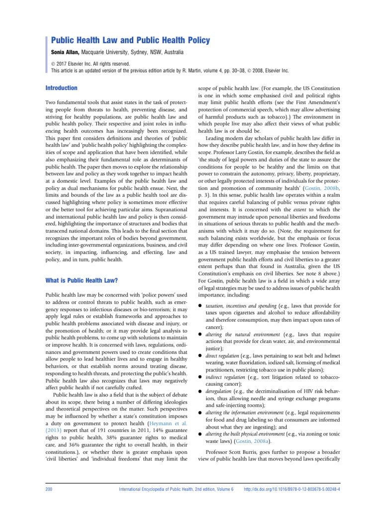 Understanding Public Health Law and Policy | PDF | Public Health | Policy