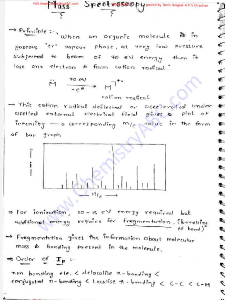 Mass Spectrometry Handwriten Notes | PDF