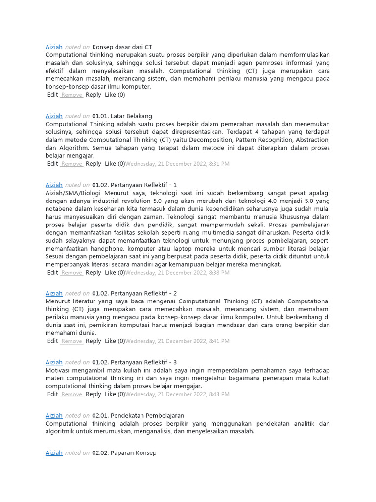 Topik 1 Computational Thinking | PDF