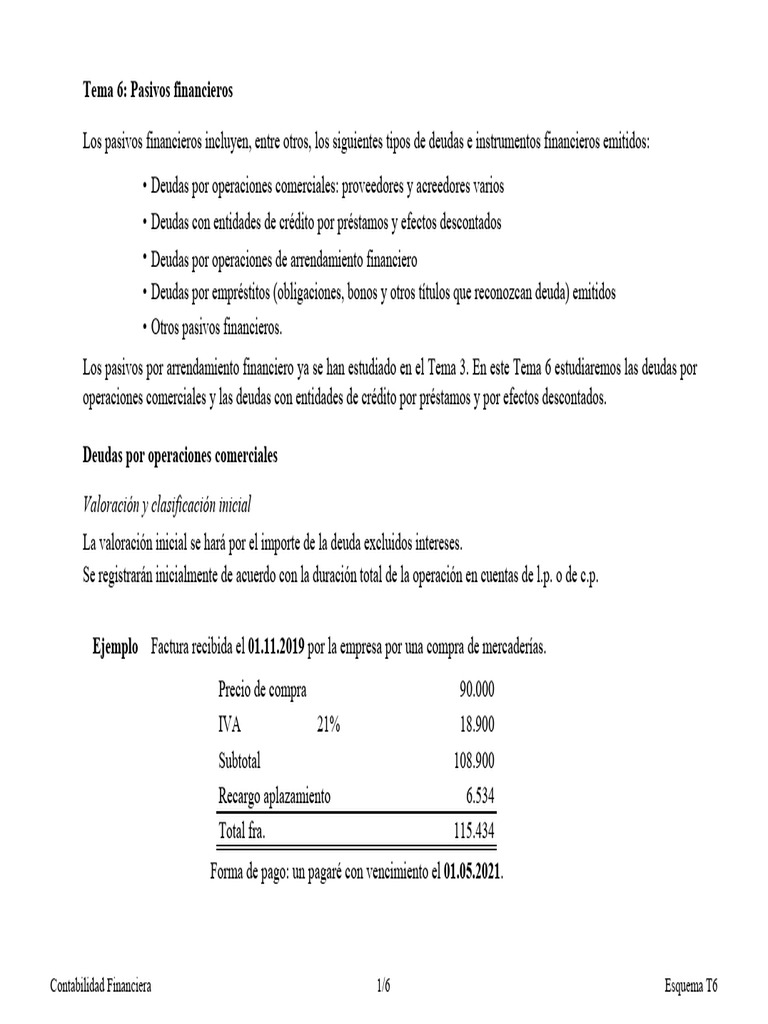 Esquema T6 | PDF | Bancos | Contabilidad