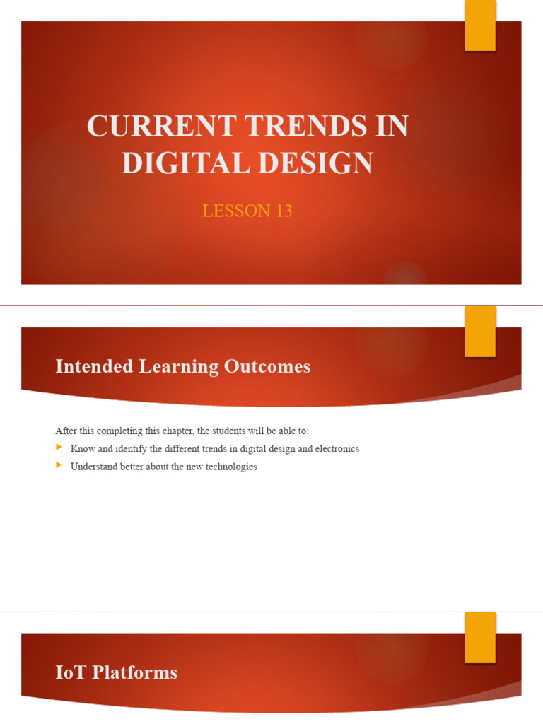 Lesson13 Current Trends in Digital Design | PDF