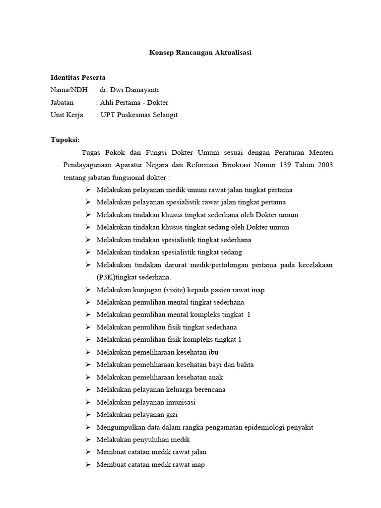 Konsep Rancangan Aktualisasi | PDF