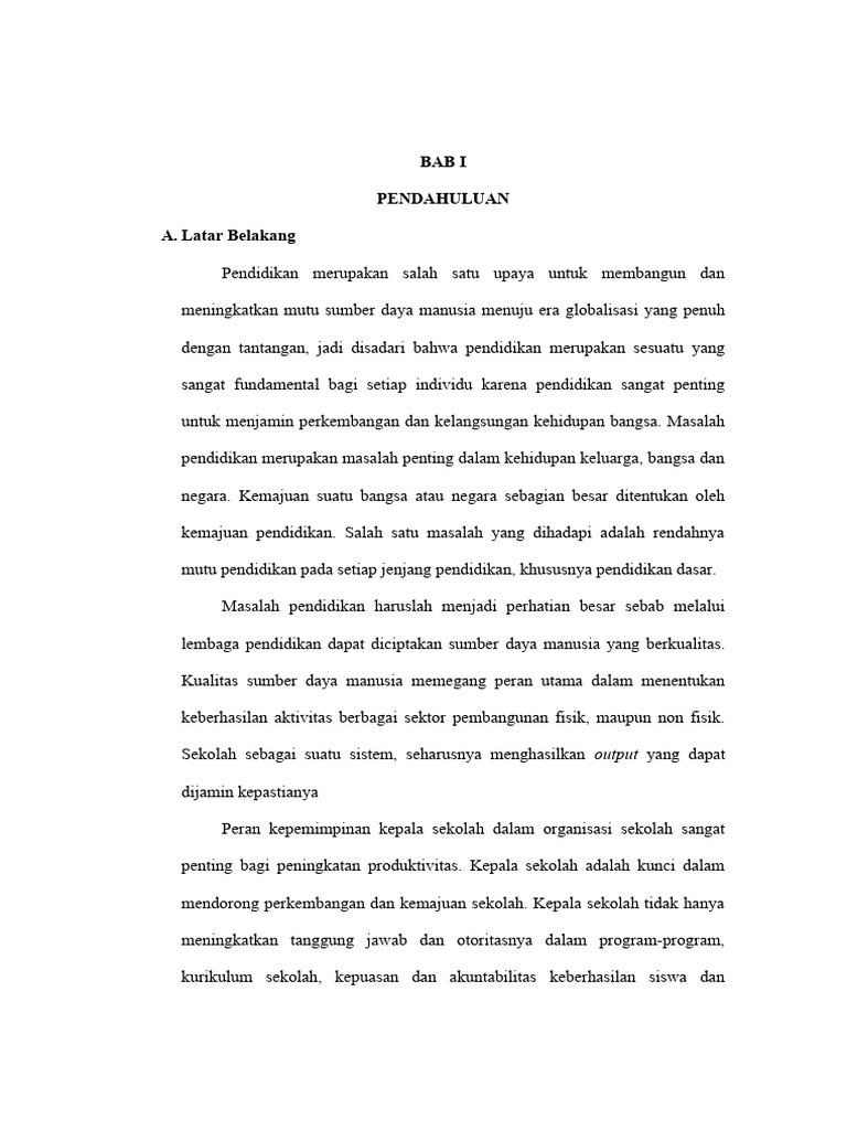 Contoh Mini Riset Bab 1-3 | PDF