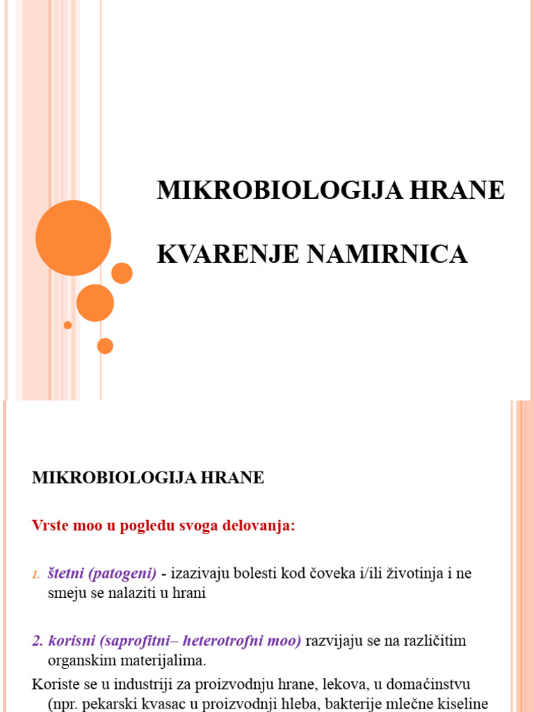 Mikrobiologija Hrane | PDF