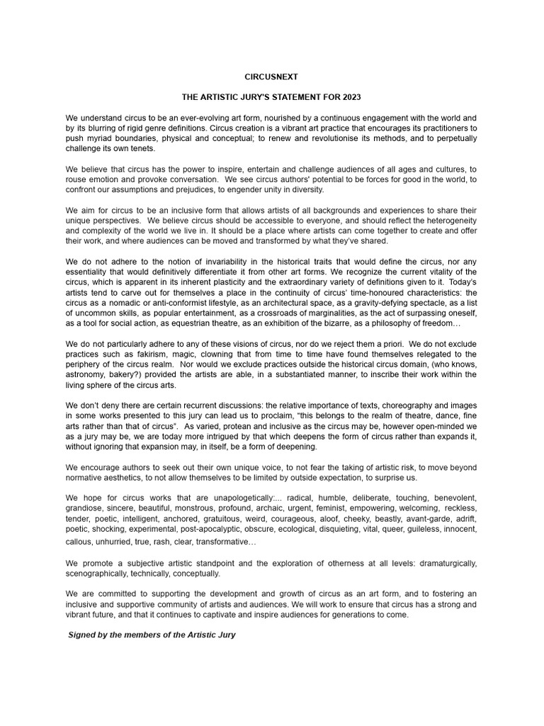 Edito 2023 - Artistic Jury | PDF