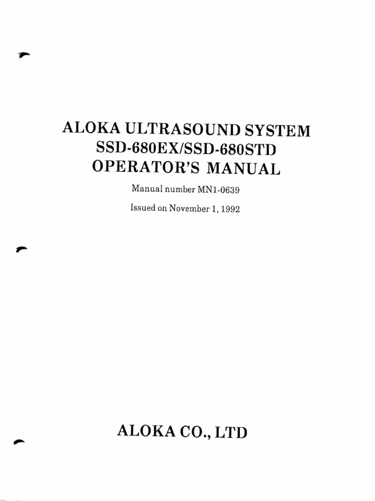 SSD 680 Ex-Std User Manual | PDF