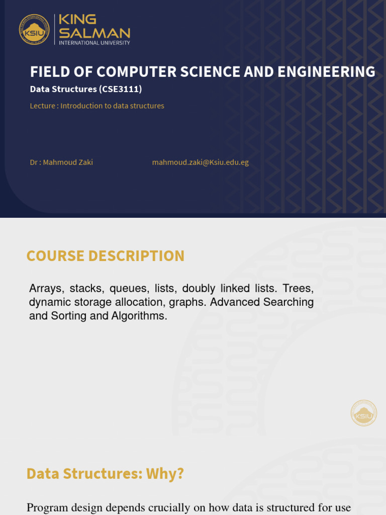 Lecture 1 | PDF | Computer Engineering | Algorithms And Data Structures