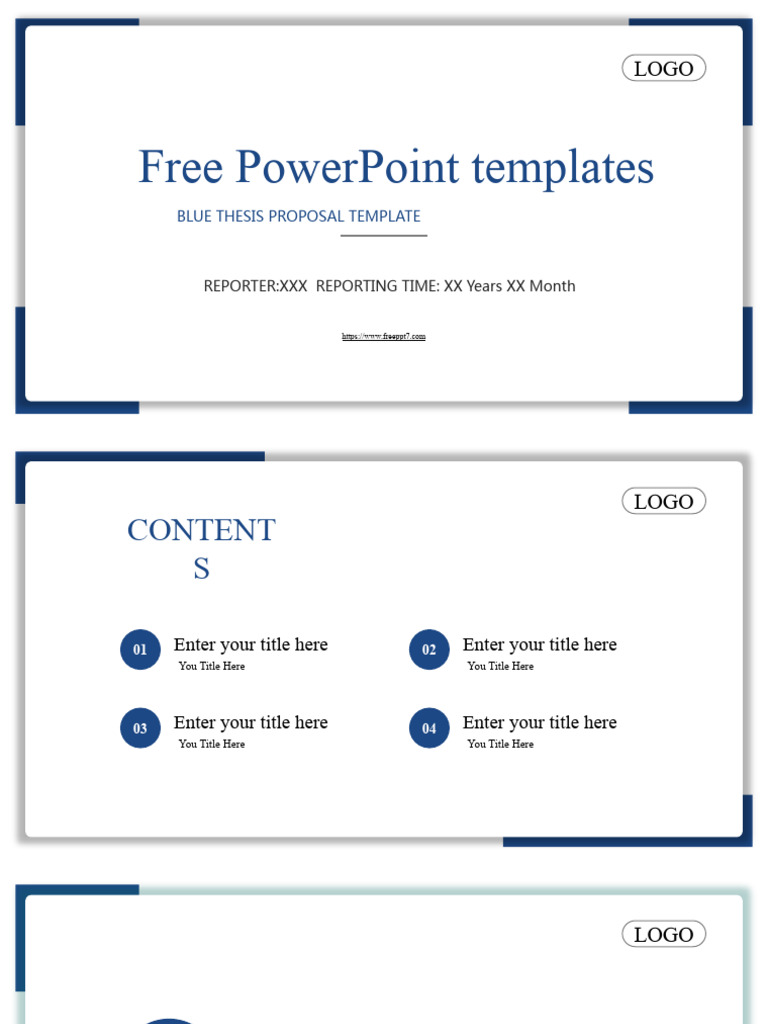 Minimalist Thesis Defense PowerPoint Templates | PDF