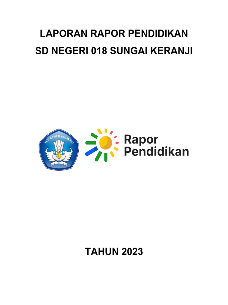 Cover Laporan Rapor Pendidikan | PDF