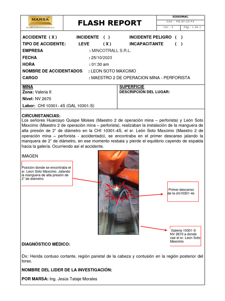 Flash Report Leon Soto Maximo | PDF