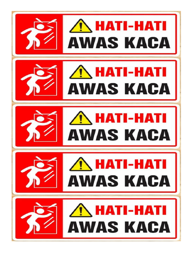 Sticker Awas Kaca | PDF