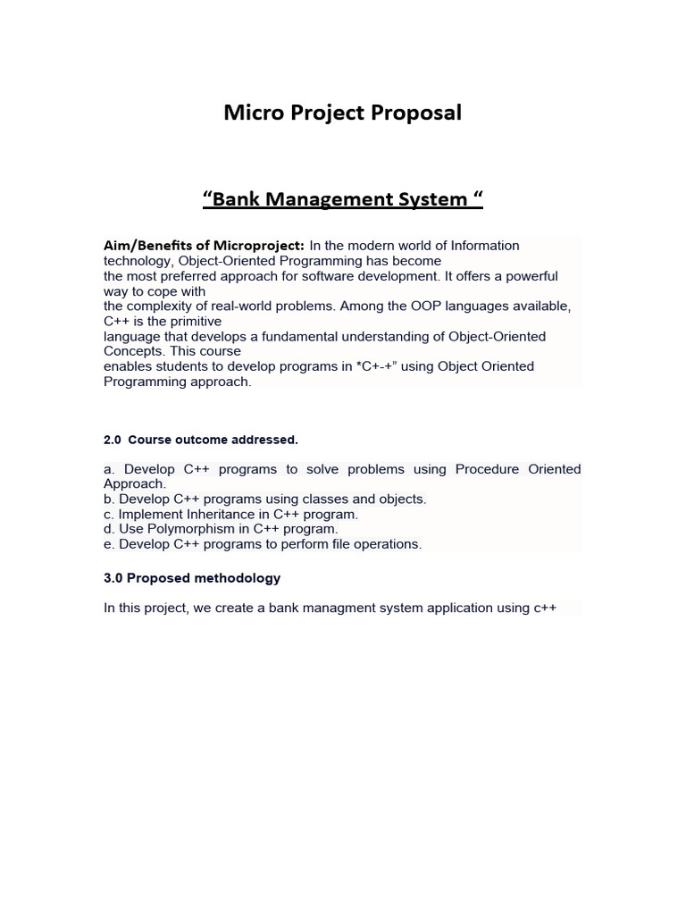 Object Oriented Programming Microproject | PDF Object Oriented Programming Microproject | PDF