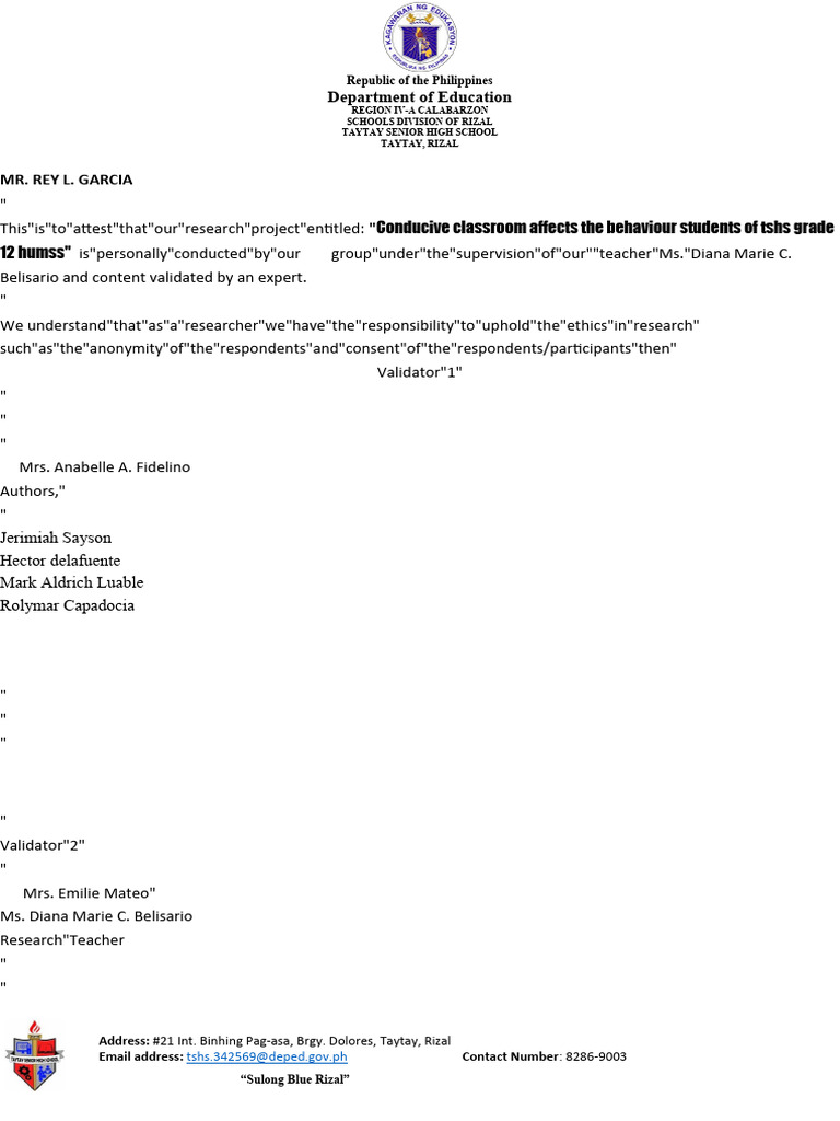 PR2 Course Task 11.1 Instrument Validation Form | PDF