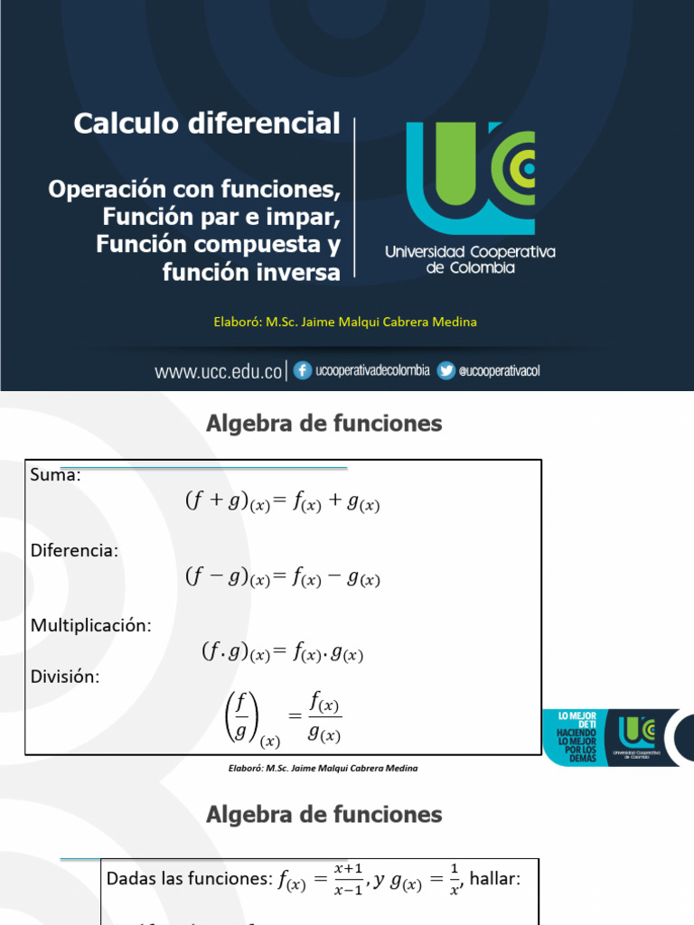 Clase 4. Funcion Compuesta y Funcion Inversa 2320 | PDF | Función (Matemáticas) | Matemática ...