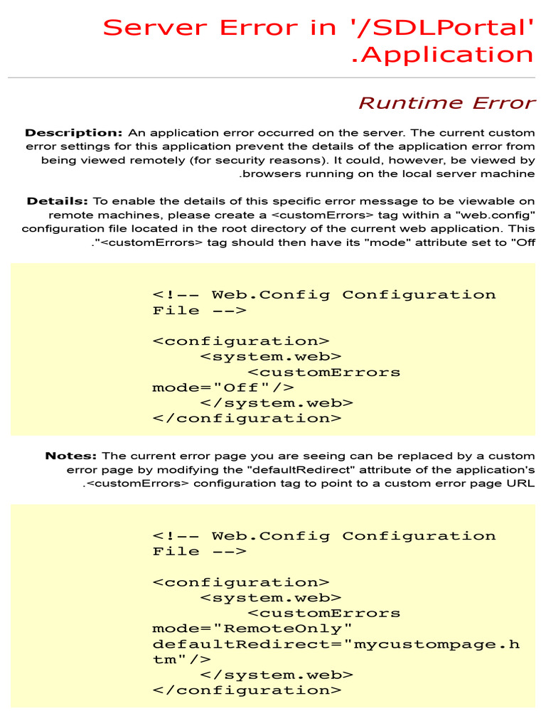 Runtime Error | PDF