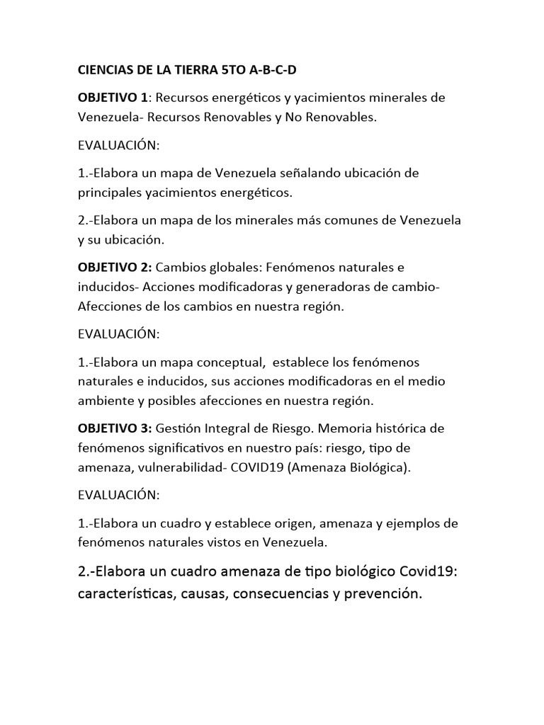 Ciencias de La Tierra 5to Año | PDF | Viajes