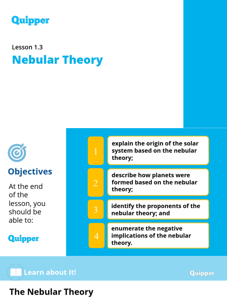 Nebular Theory: Steps and Proponents | PDF