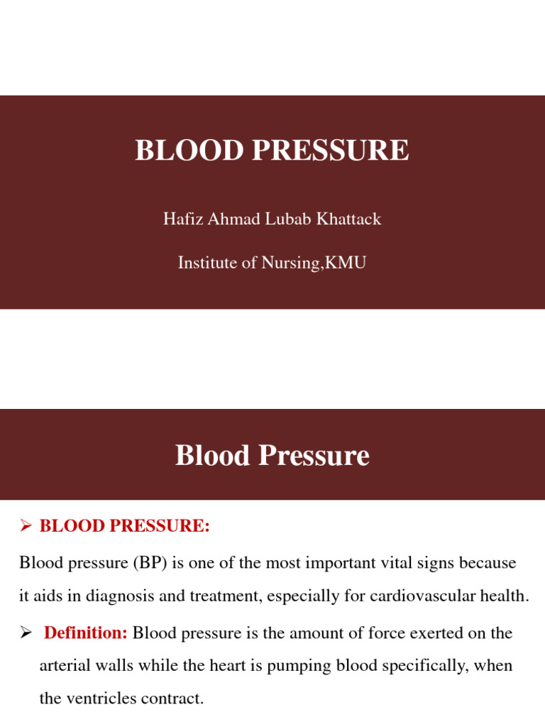 Blood Pressure 01 | PDF | Blood Pressure | Pulse