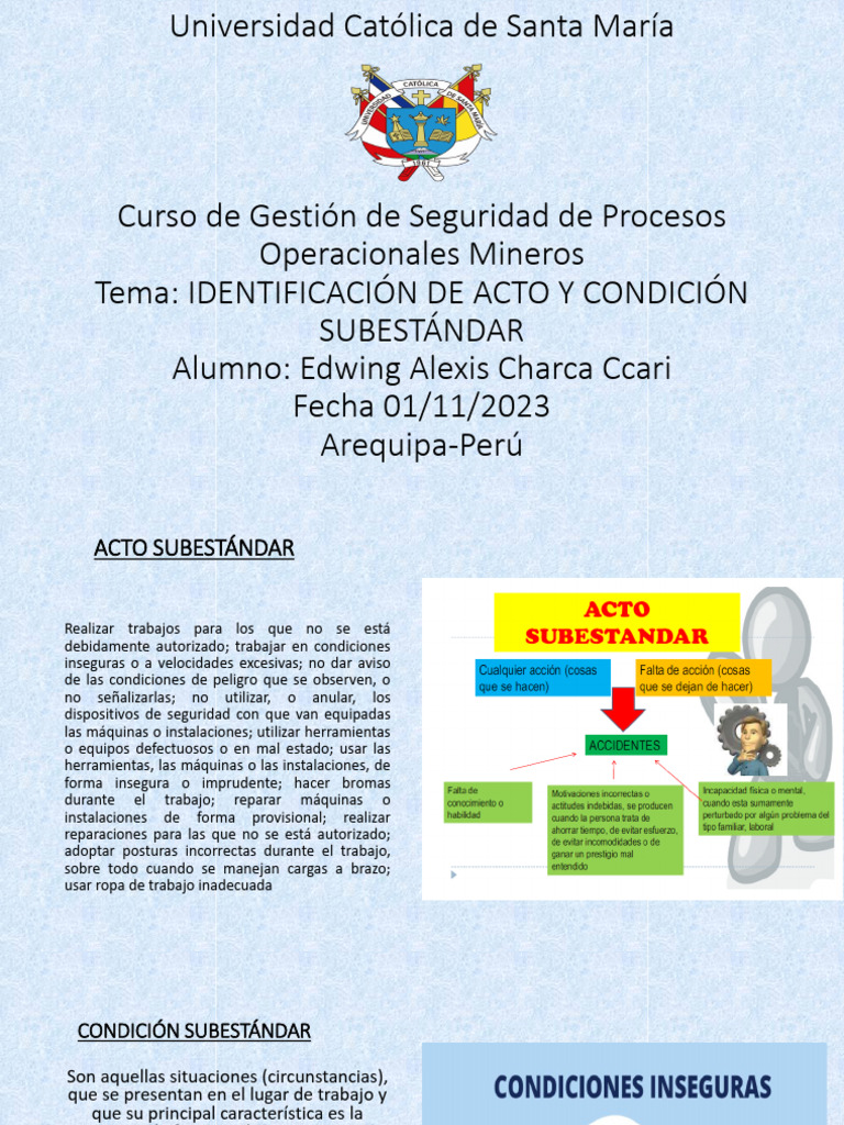 Identificacion de Acto y Condición Subestandar E.charca | PDF