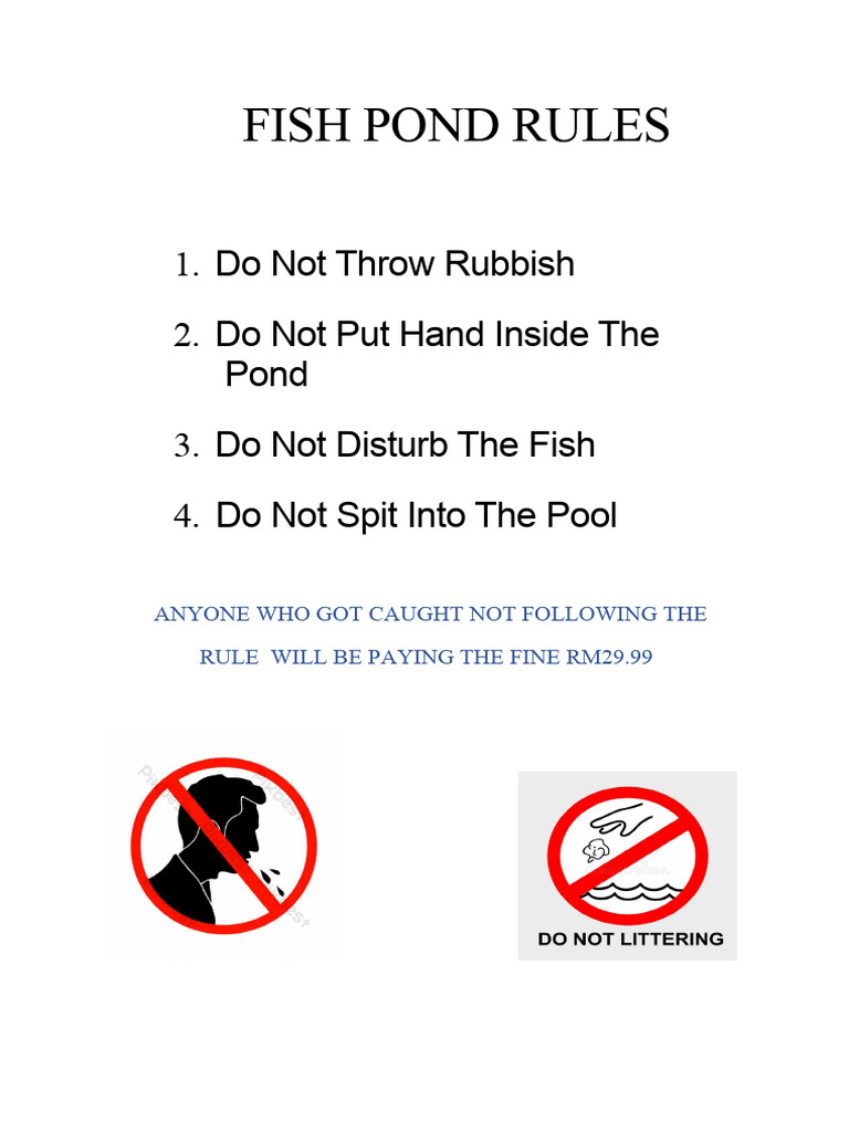 Fish Pond Rules 2 | PDF