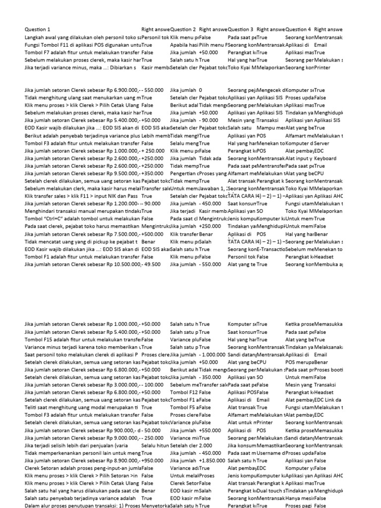 Crew Transaksi Kasir-1 | PDF