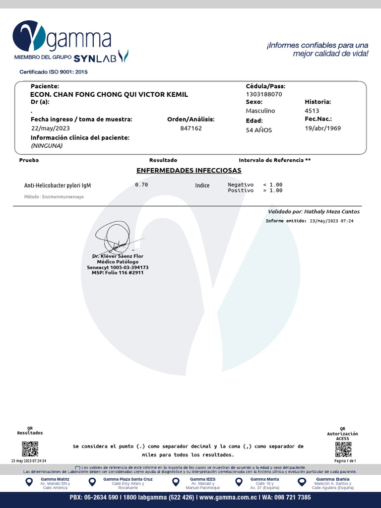 Informe Resultados | PDF
