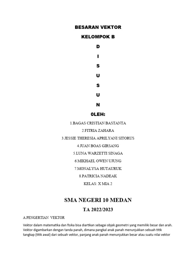 Besaran Vektor | PDF