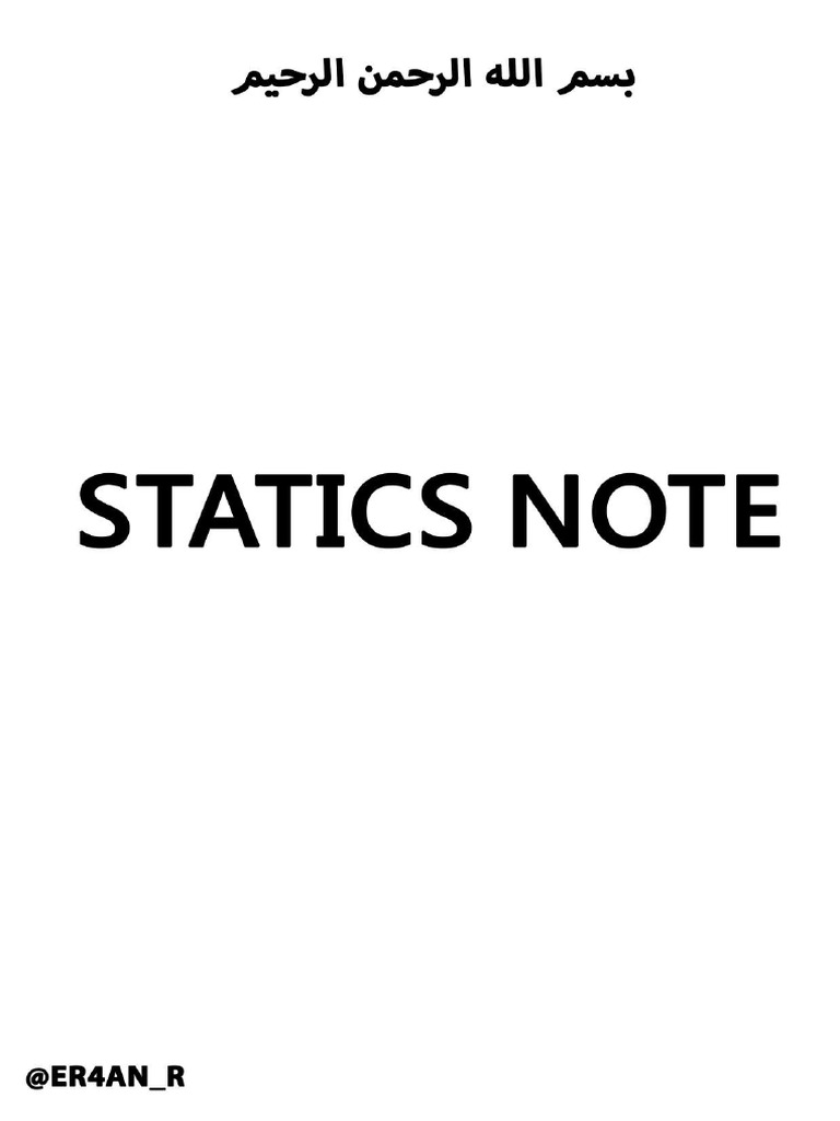 Statics Note | PDF Statics Note | PDF
