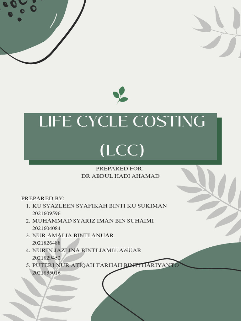 Lcc Assignment Pdf Cost Risk