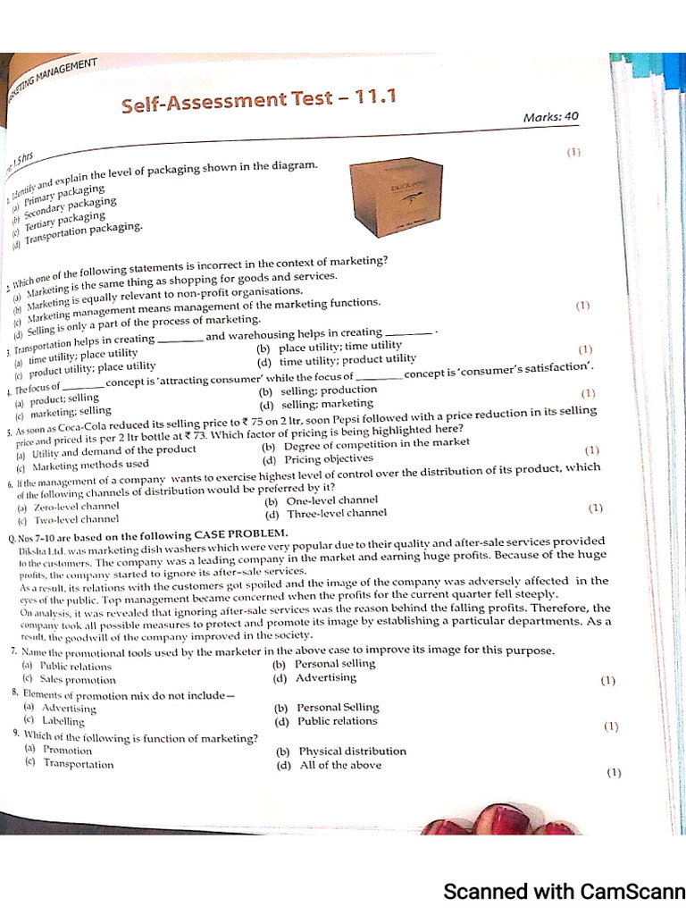 Unit 11 Self Assessment Test | PDF