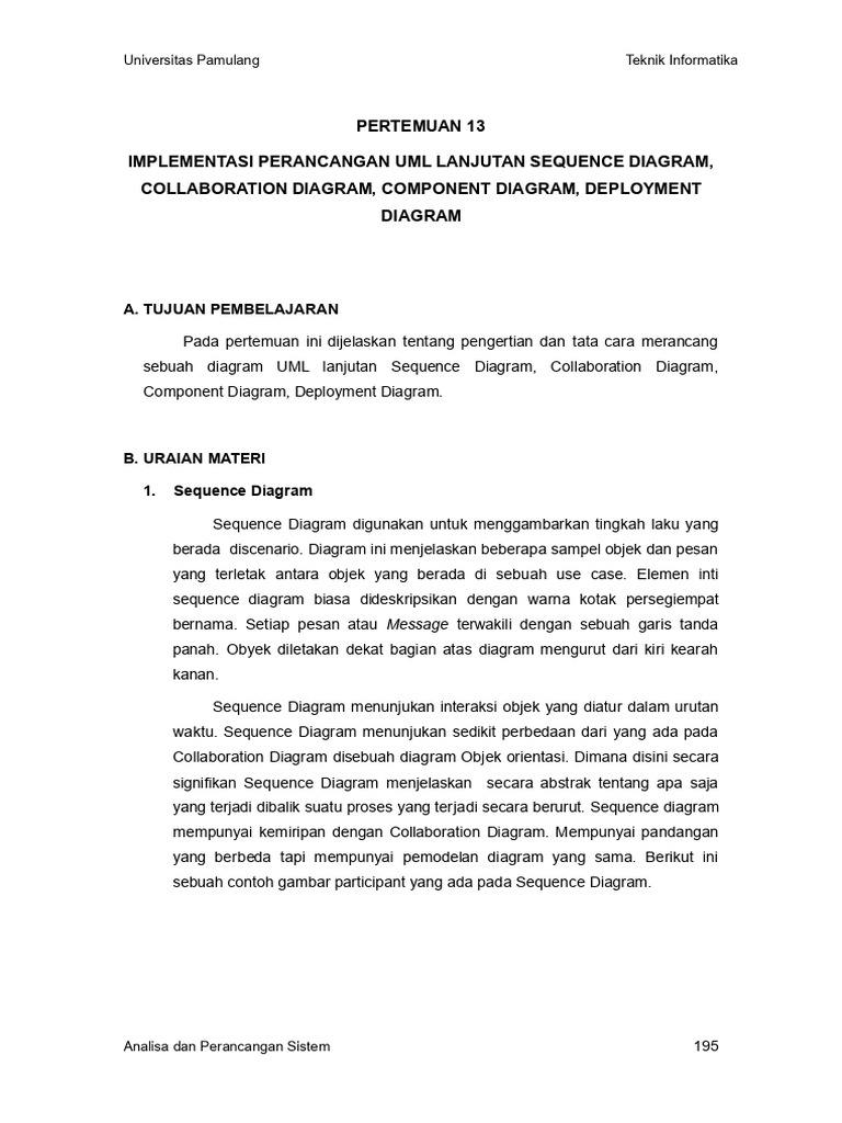 Panduan Lengkap Diagram UML Lanjutan | PDF
