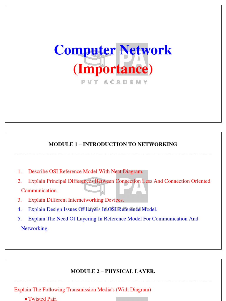 Computer Network IMP | PDF